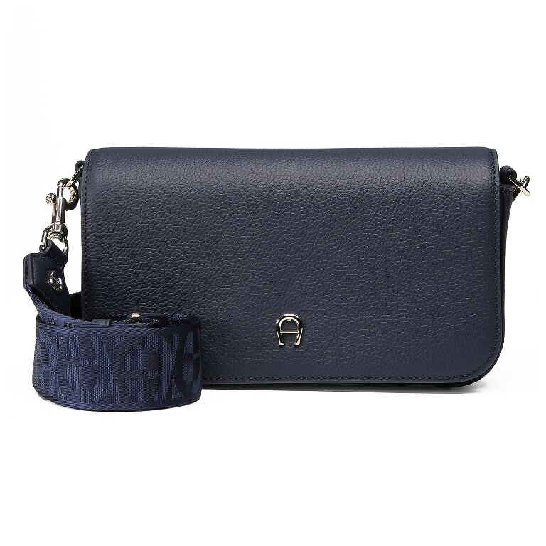 AIGNER Zita Bolsa de hombro Piel natural 23 cm cosmic blue | Maletas.es